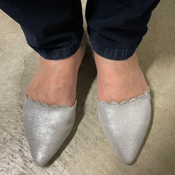Shoes | Metallic Silver Flats Can Be Dressed Up Or Down | Poshmark